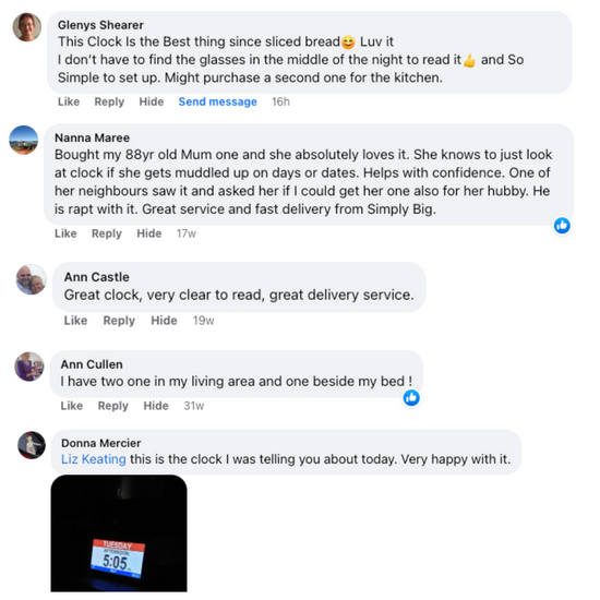 XL Reminder Clock (40 reminders) – Big Buttons Australia